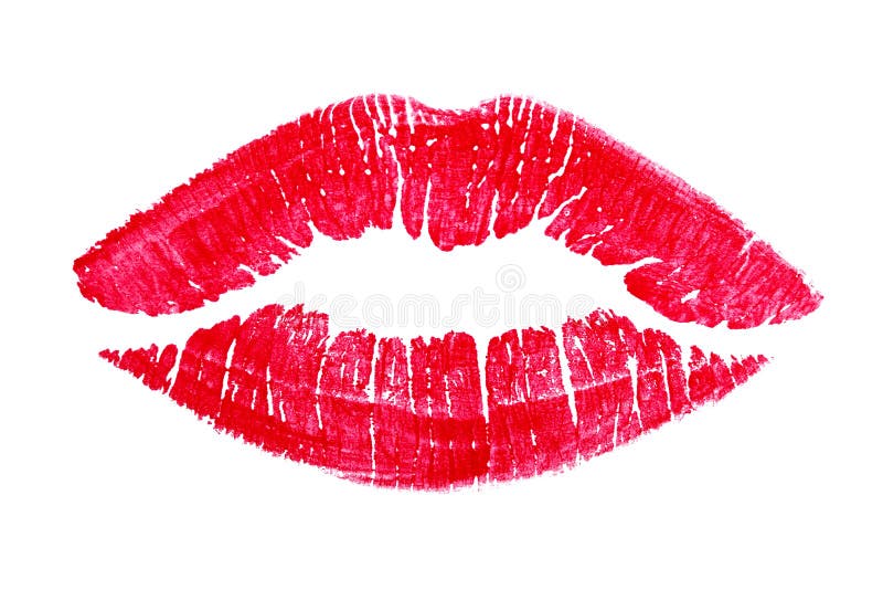 Lippenstift-Kuss stockfoto. Bild von fältchen, sinnlich - 13468878