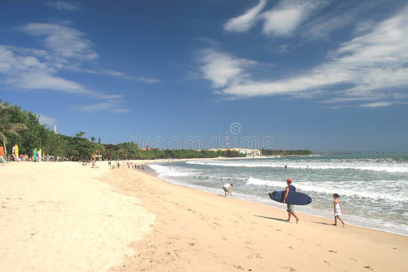 Kuta Beach stock photo. Image of people, summer, leaves - 3068826
