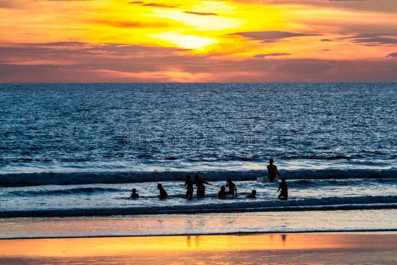 Kuta beach sunset editorial photography. Image of beautiful - 77588307