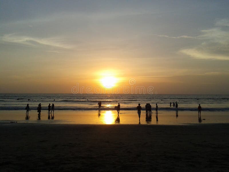 Kuta Sunset stock photo. Image of horizon, beach, seaside - 36403016
