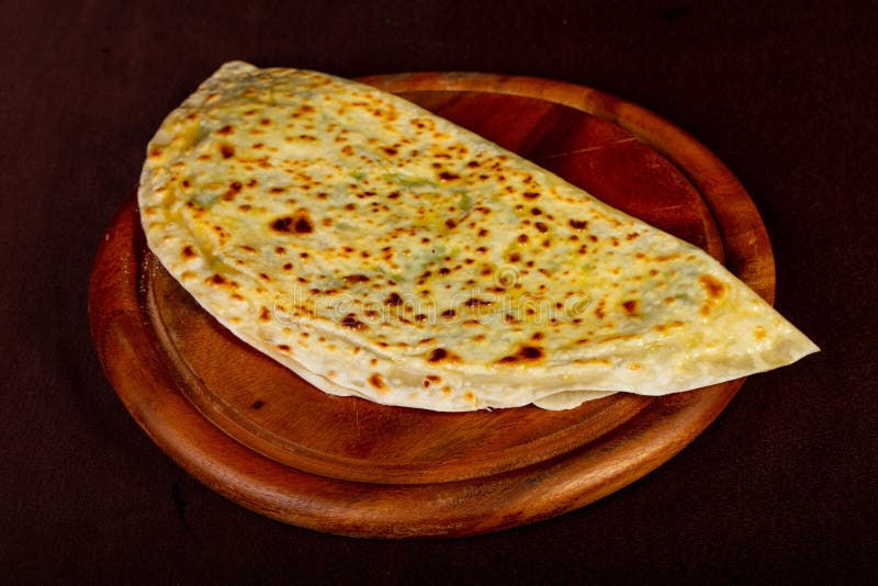 Kutab Or Qutab With Cheese And Greens Stock Image - Image of served ...