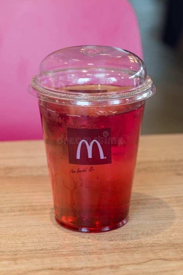 McDonald`s Cherry Lemonade editorial stock photo. Image of mcdonald ...