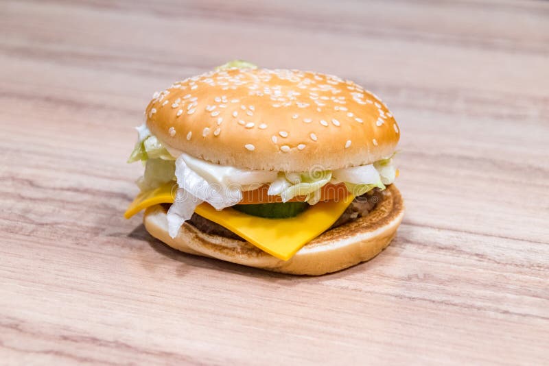 McDonald`s McFresh burger stock image. Image of unhealthy - 244102347