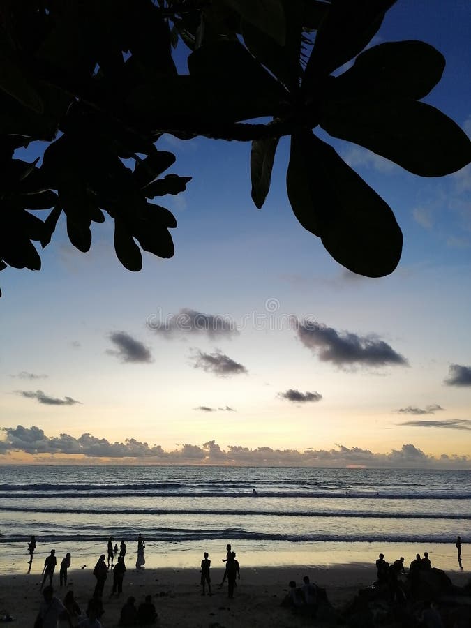 Kute beach sunset editorial stock image. Image of kute - 264139454