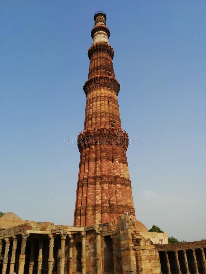 Kutub minar stock image. Image of ancient, kutub, india - 126446791