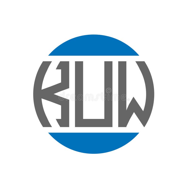 KUW Letter Logo Design on White Background. KUW Creative Initials ...