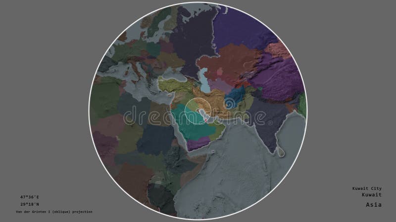 Kuwait - Administrative. Localized Stock Illustration - Illustration of ...