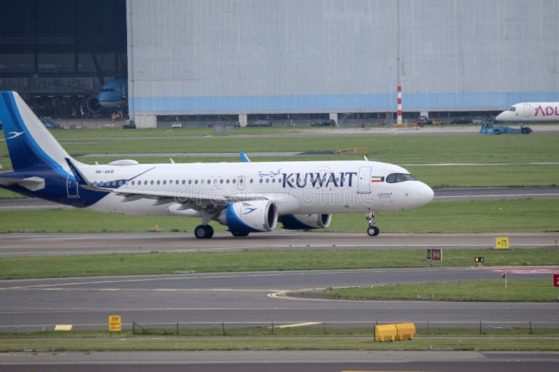 Kuwait Airways Plane at Airport the Netherlands 29-8-2024 Editorial ...