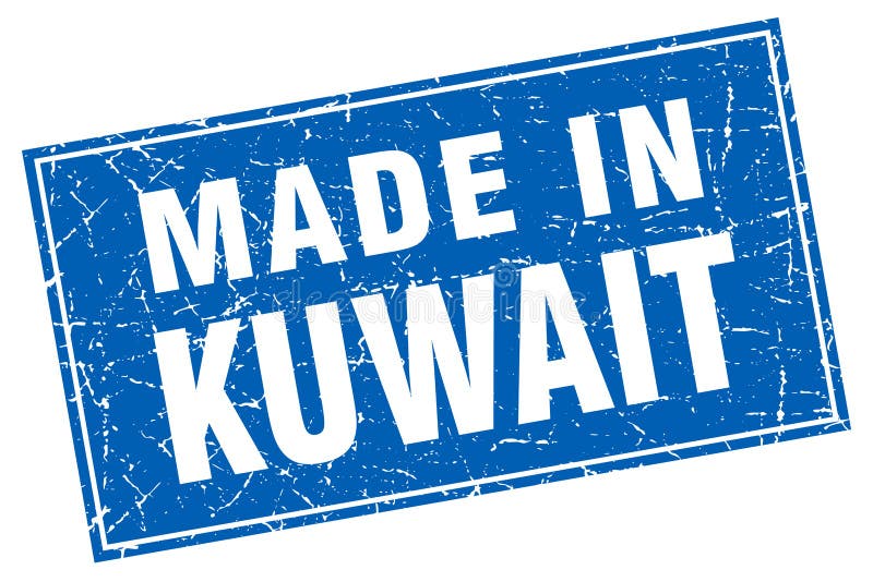 Kuwait Blue Low Poly Map with Capital Kuwait City Stock Vector ...