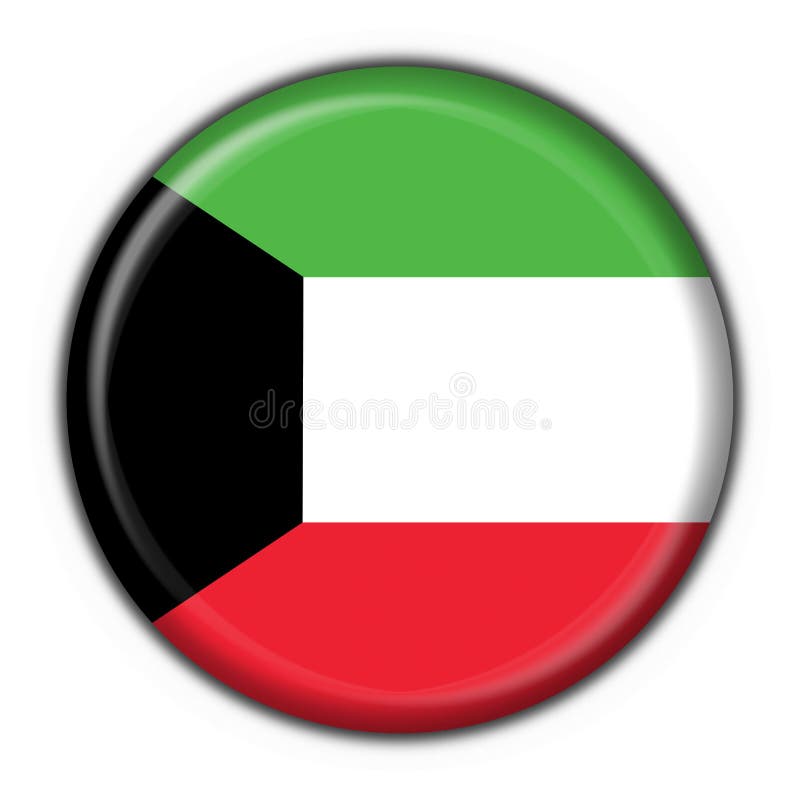 Kuwait Button Flag Round Shape Stock Illustration - Illustration of rich, east: 7449417
