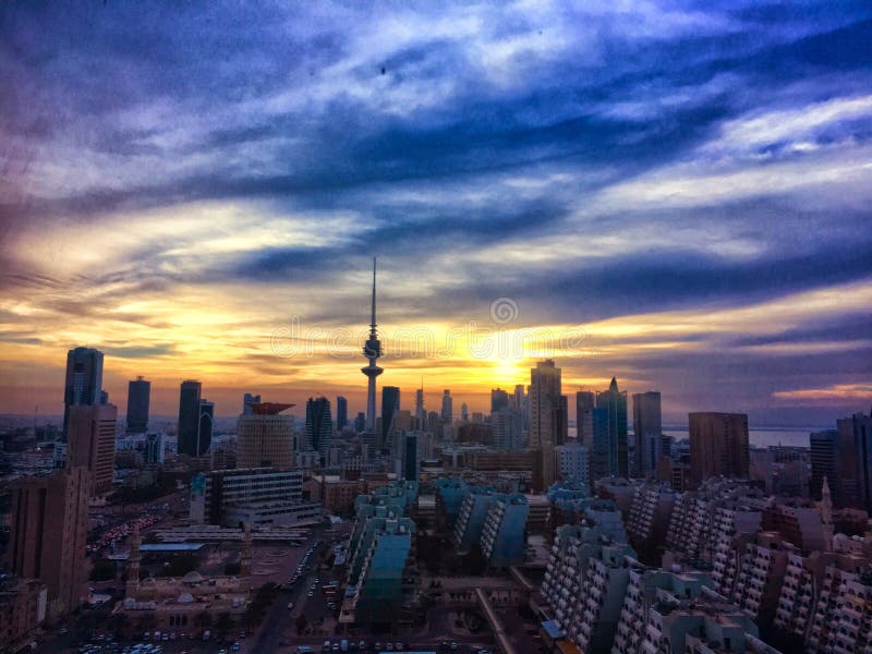 Kuwait sunset stock photo. Image of kuwait, beautiful - 125942524