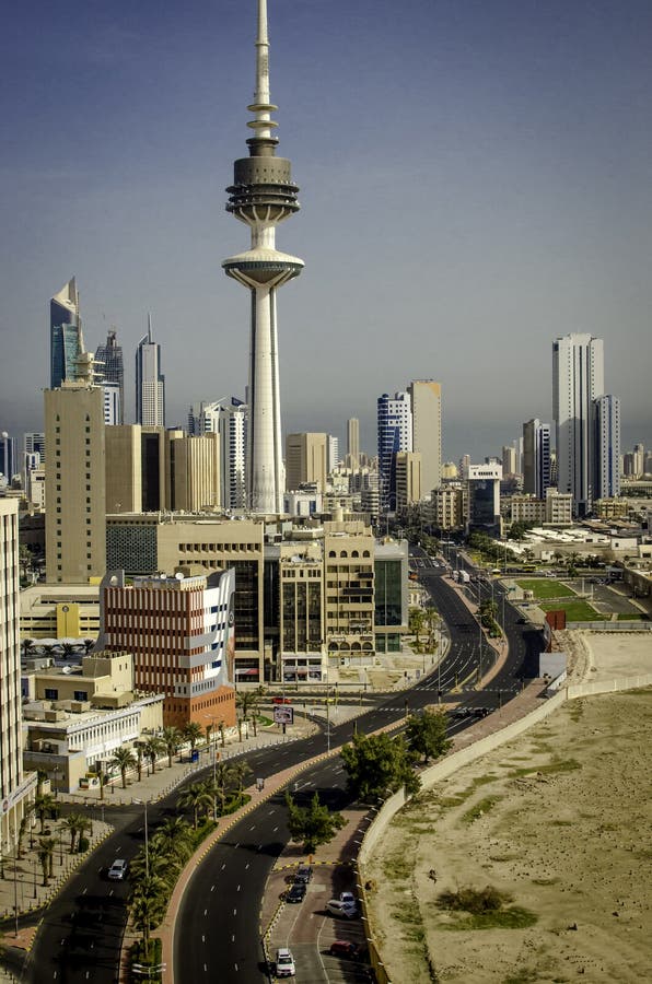 Kuwait City editorial stock photo. Image of financial - 94346853