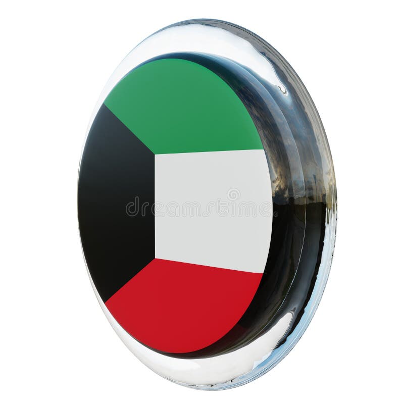 Kuwait 3d-flagga stock illustrationer. Illustration av skina - 255013165