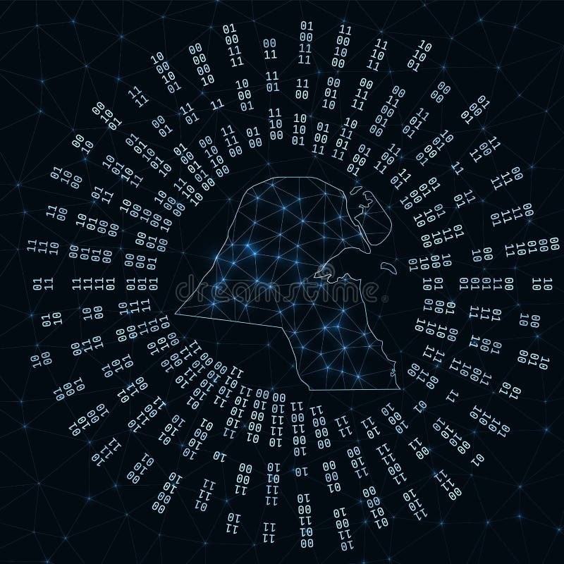 Digital Kuwait logo. stock vector. Illustration of matrix - 169753698