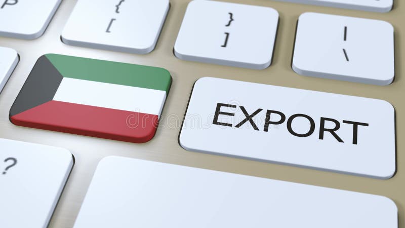 Kuwait Export Animation. Country Flag and Button Stock Video - Video of ...
