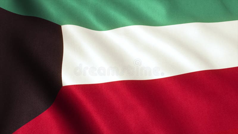 Kuwait Flag Waving Animation Stock Video - Video of motion, kuwait ...