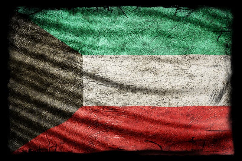 Kuwait Flag, Grunge Texture Stock Illustration - Illustration of colors ...