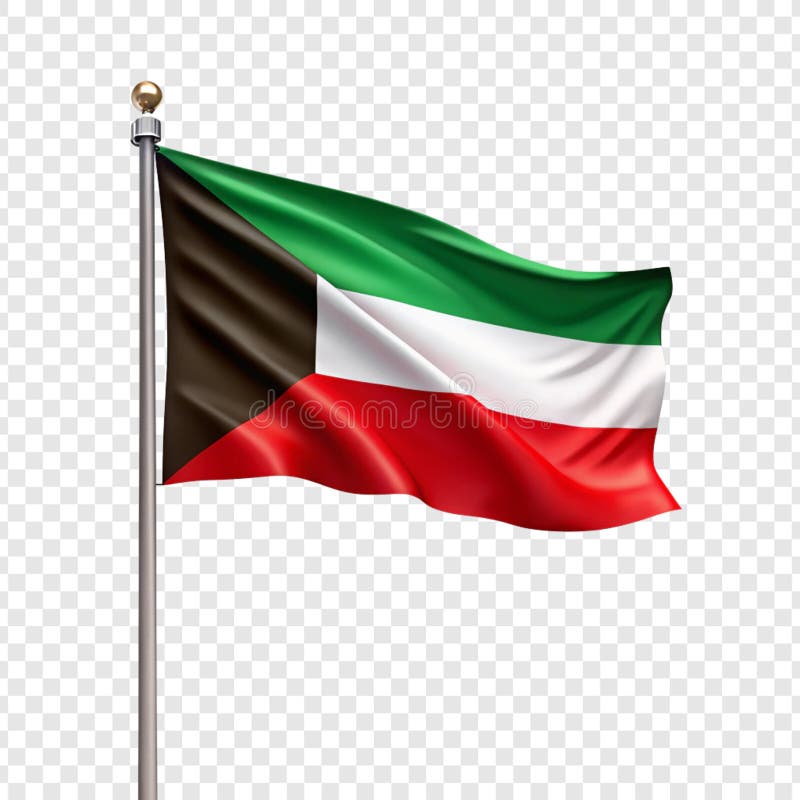 Kuwait Flag Transparent Background Stock Illustration - Illustration of ...