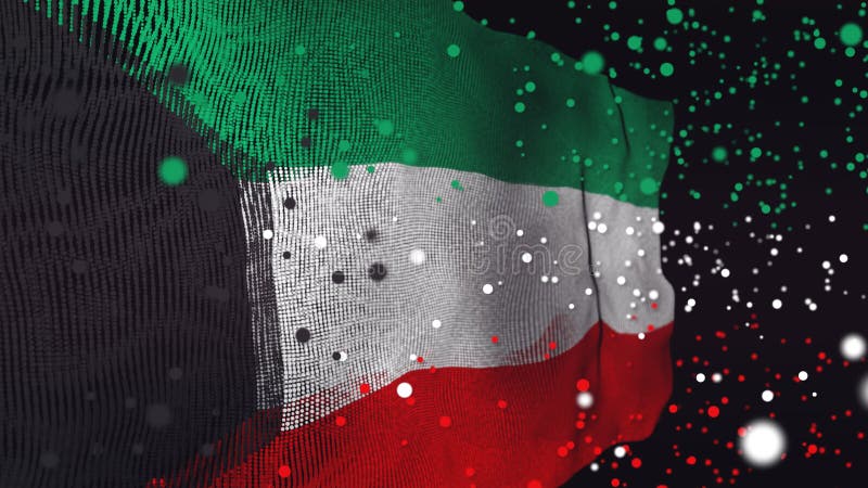Kuwait Flag Waving Animation Stock Video - Video of motion, kuwait ...