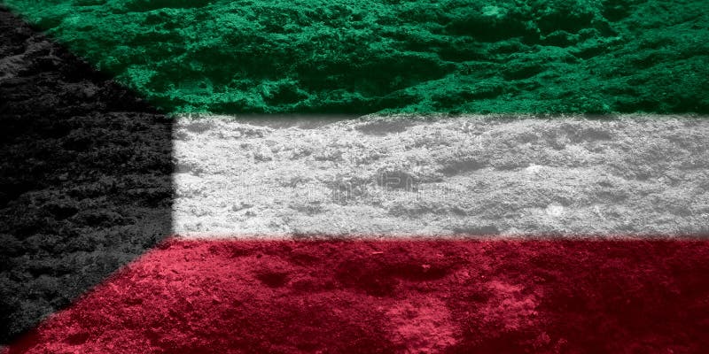 Kuwait Flag Texture As the Background Stock Image - Image of patriotic ...