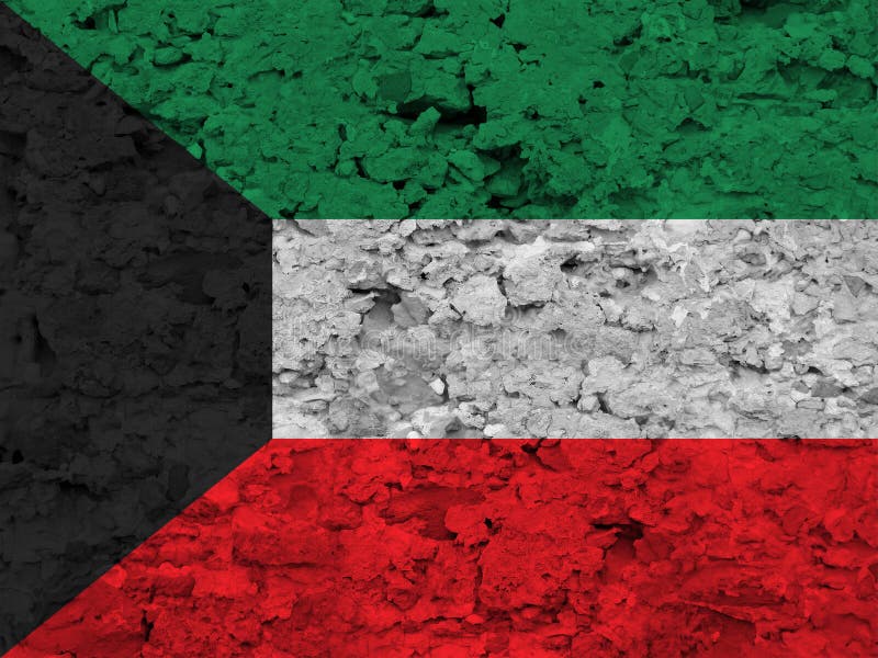 Kuwait flag with texture stock image. Image of nationality - 392112959