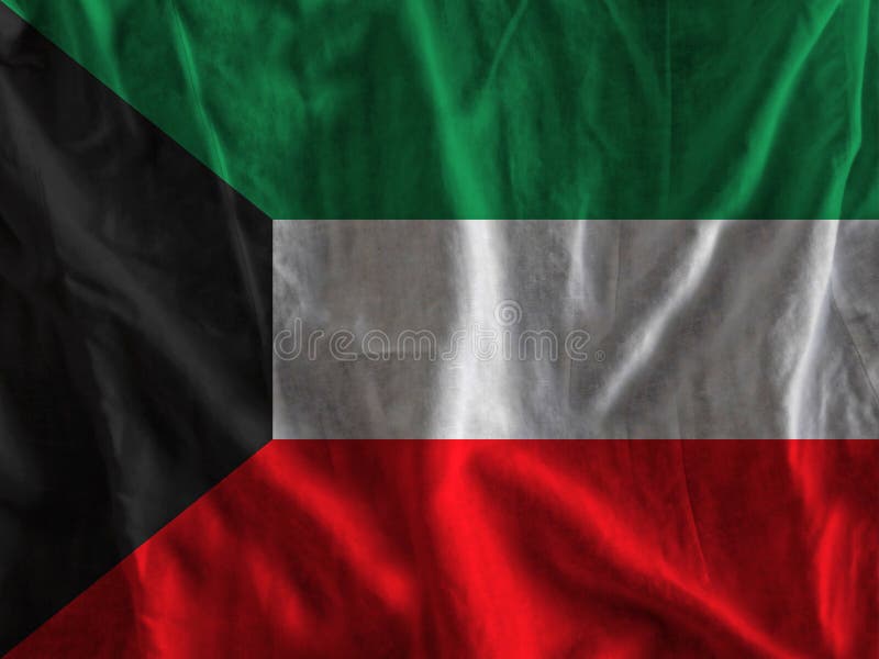 Kuwait flag with texture stock photo. Image of honor - 392112974