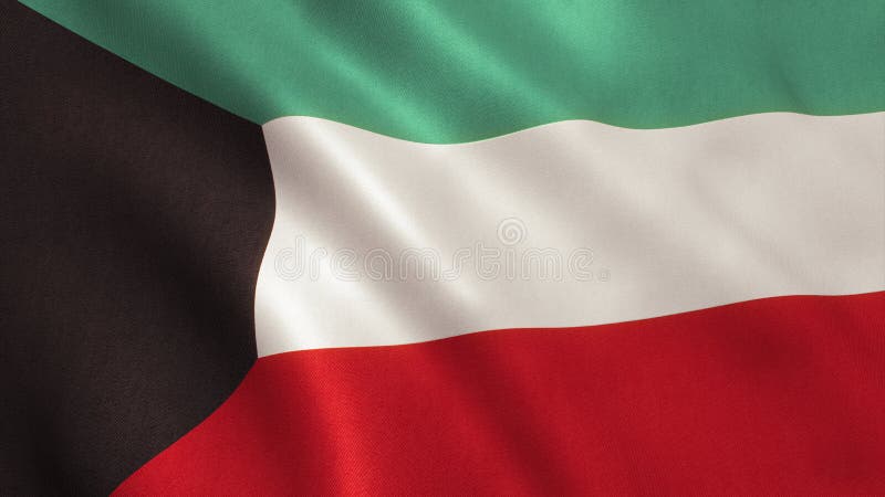 Kuwait-Flagge stock abbildung. Illustration von nation - 88870264