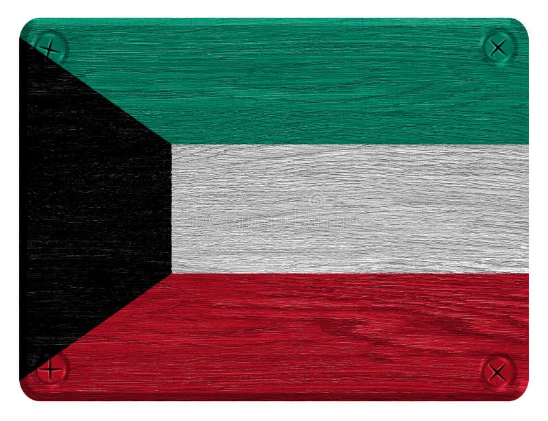Kuwait-Flagge stock abbildung. Illustration von kuwait - 95242411
