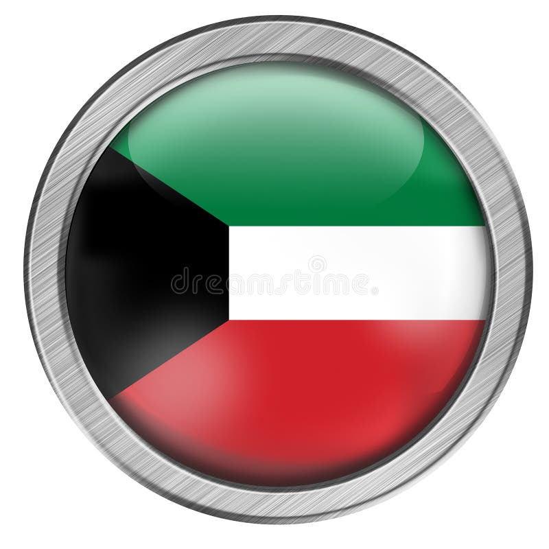Kuwait Button Flag Star Shape Stock Illustration - Illustration of ...