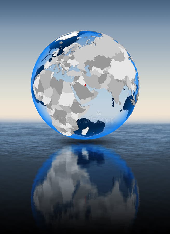 Map of Kuwait Water Concept Stock Illustration - Illustration of life ...