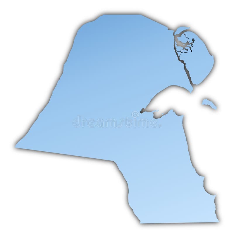 Geografie Kuwait - Salwa City Areas Karte Stock Abbildung ...