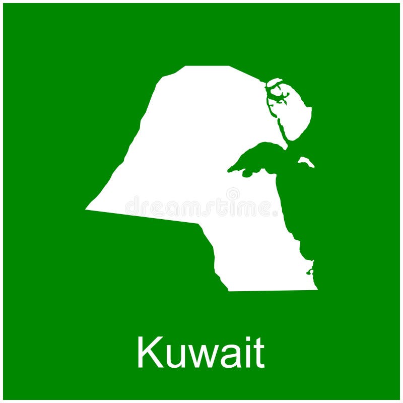 Kuwait map icon stock illustration. Illustration of shape - 349415404