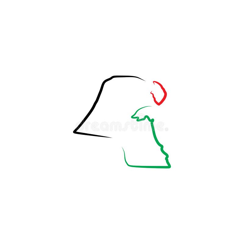 Kuwait Map Logo Icon Vector Symbol Element Stock Vector - Illustration ...