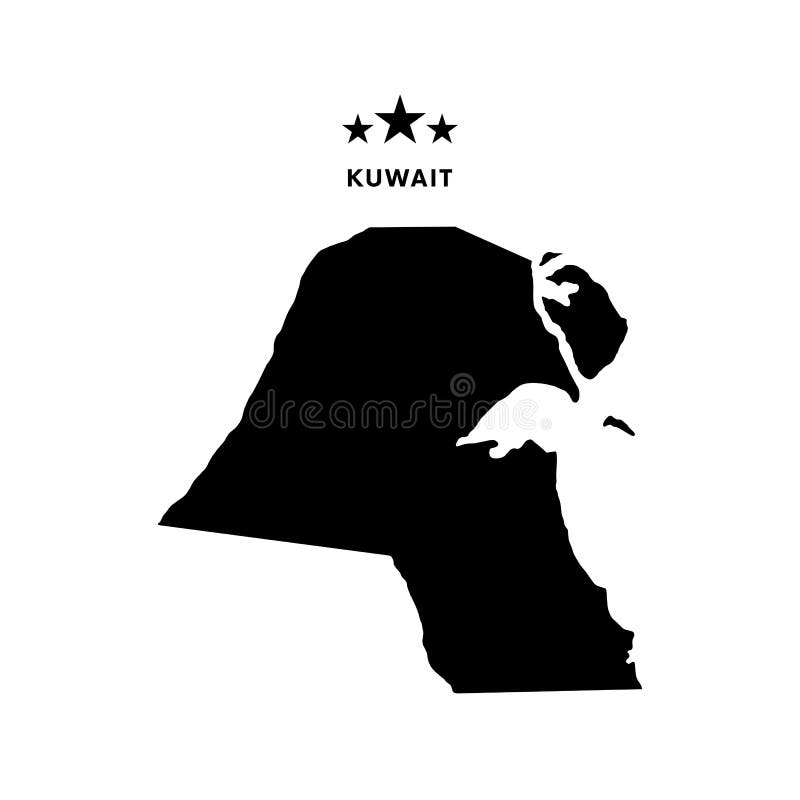 Kuwait Map. Vector Illustration. Stock Vector - Illustration of ...
