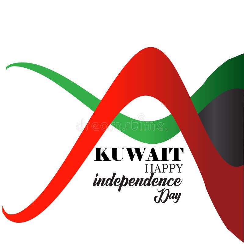 Kuwait National Day Celebration Vector Illustration Stock Illustration ...