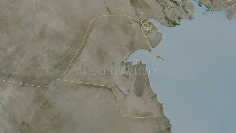 Kuwait - Overview. Satellite Stock Illustration - Illustration of ...