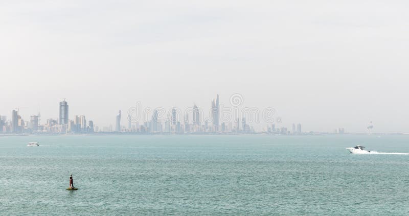 Kuwait`s Coastline and Skyline Editorial Stock Image - Image of ...