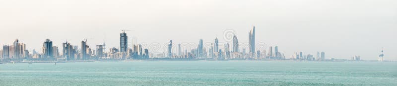 Kuwait`s Coastline and Skyline Editorial Image - Image of shore ...