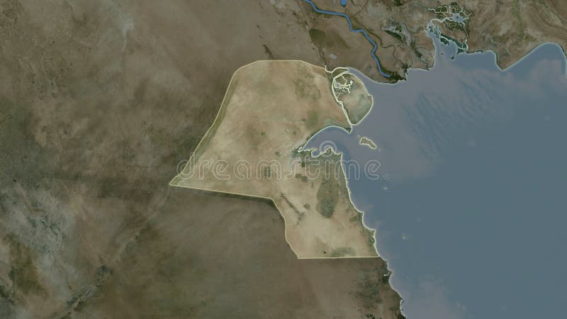 Kuwait - Satellite. Composition Stock Illustration - Illustration of ...