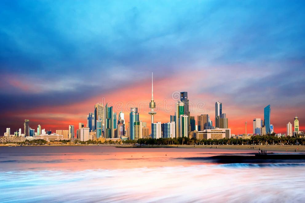 Kuwait Skyline stock illustration. Illustration of buildings - 15735898
