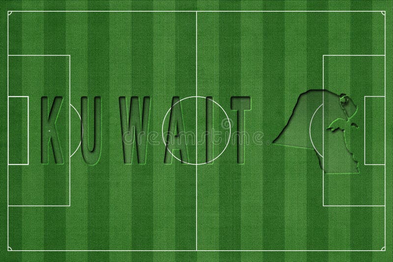 Kuwait on Soccer Field, National Team Stock Illustration - Illustration ...