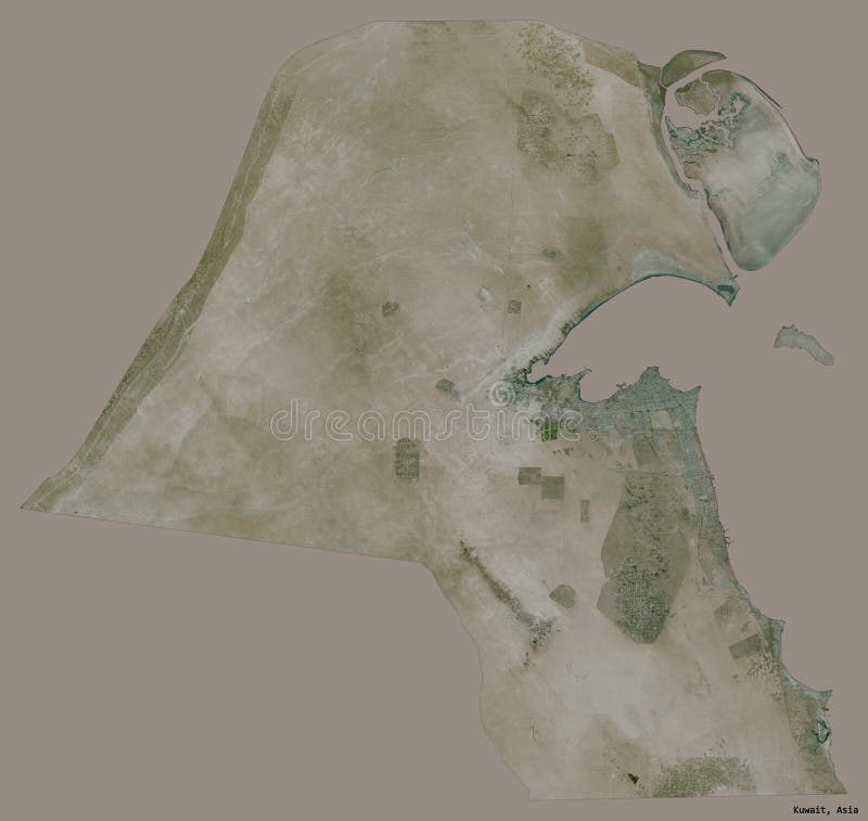 Kuwait on solid. Satellite stock illustration. Illustration of planet ...