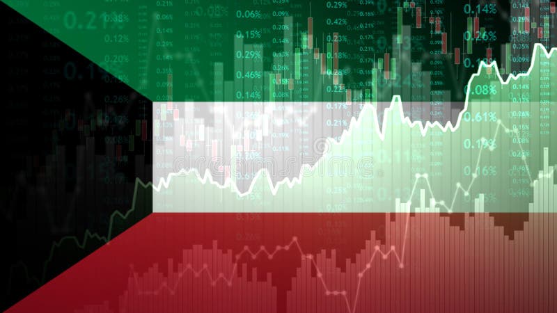 Kuwait Stock Market Growth and Financial Data Visualization Stock ...