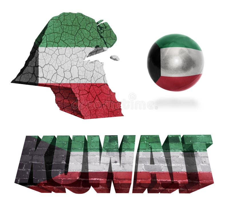 Kuwait symboler stock illustrationer. Illustration av centralt - 100347455