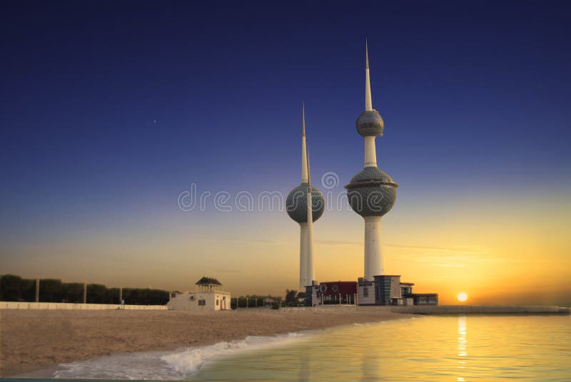 Kuwait tower stock photo. Image of time, water, east - 54729458