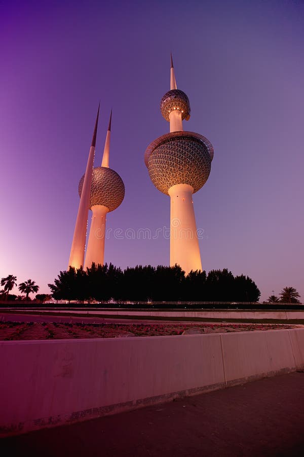 Kuwait towers stock photo. Image of beach, flora, architecture - 11084712