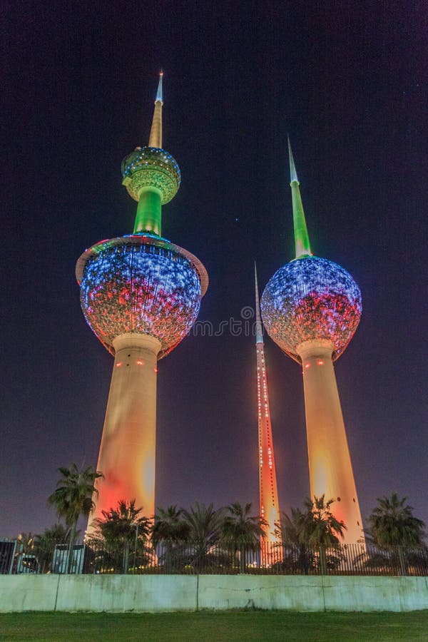Kuwait Towers stock photo. Image of arab, central, show - 17602170