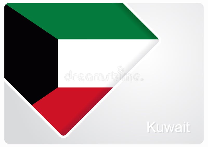 Kuwaiti Flag Design Background. Vector Illustration. Stock Vector ...