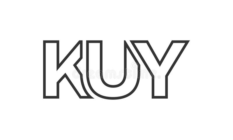KUY Logo Design Template with Strong and Modern Bold Text. Initial ...