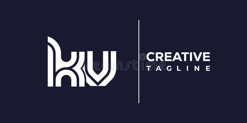 KV abstract logo stock vector. Illustration of luxury - 356195534